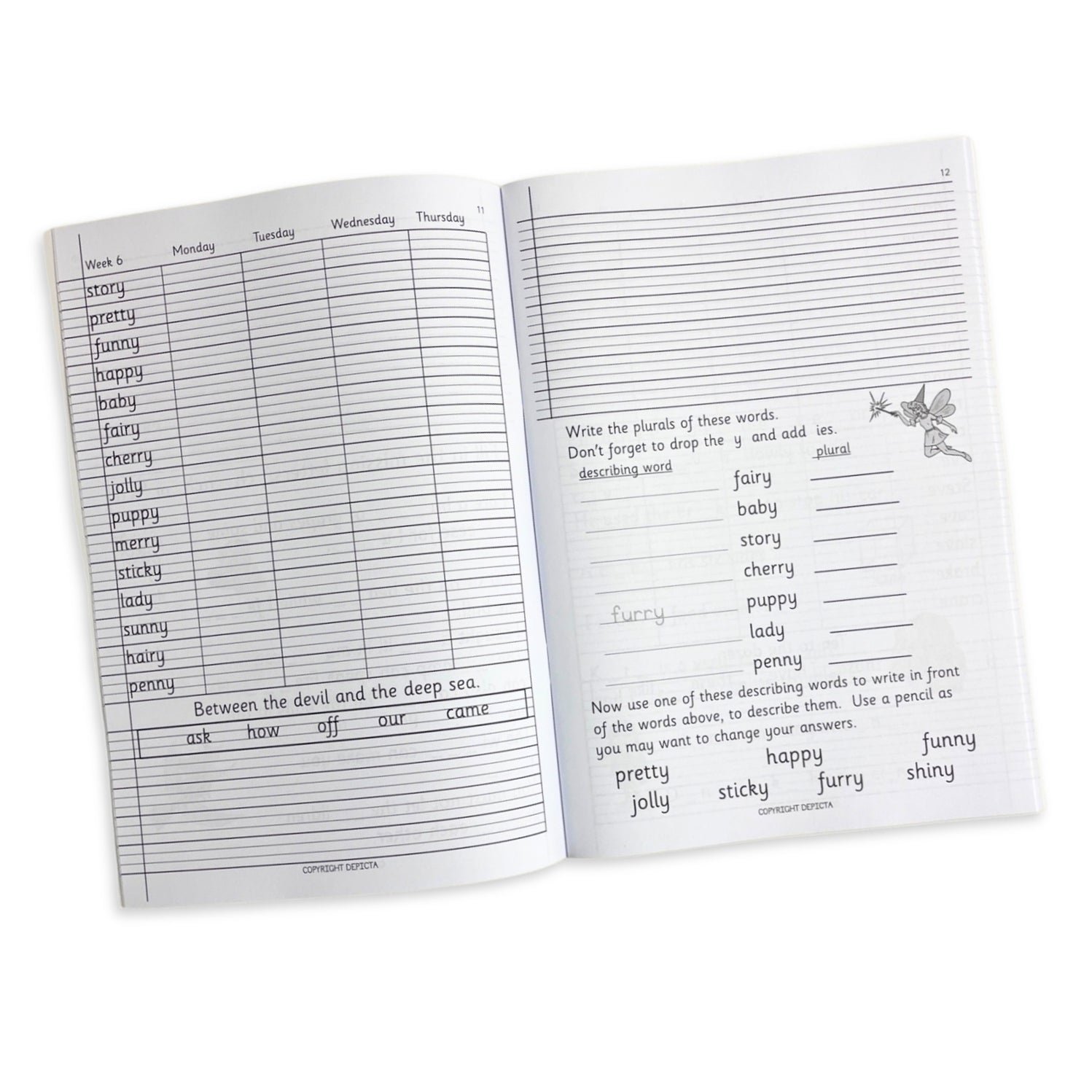 My Phonics and Spelling Homework Book 3 — Sassoon Font — Depicta