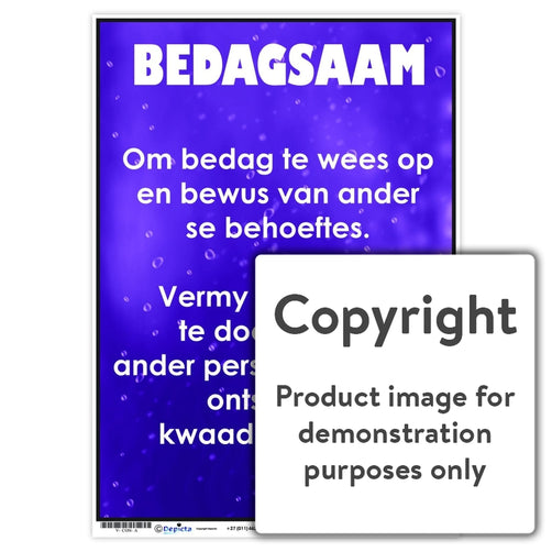 Bedagsaam "Waardes" Chart — Depicta