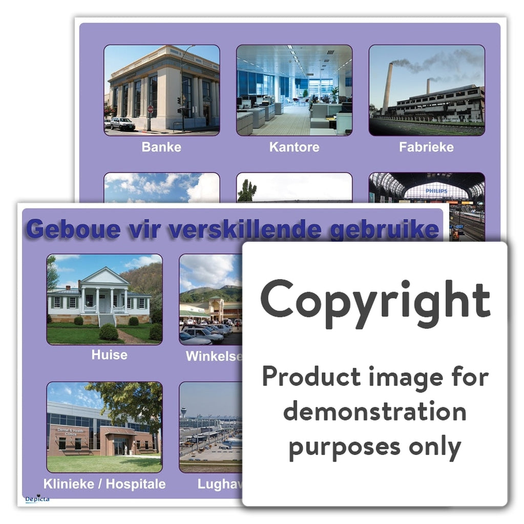 Geboue vir verskillende gebruike — Depicta