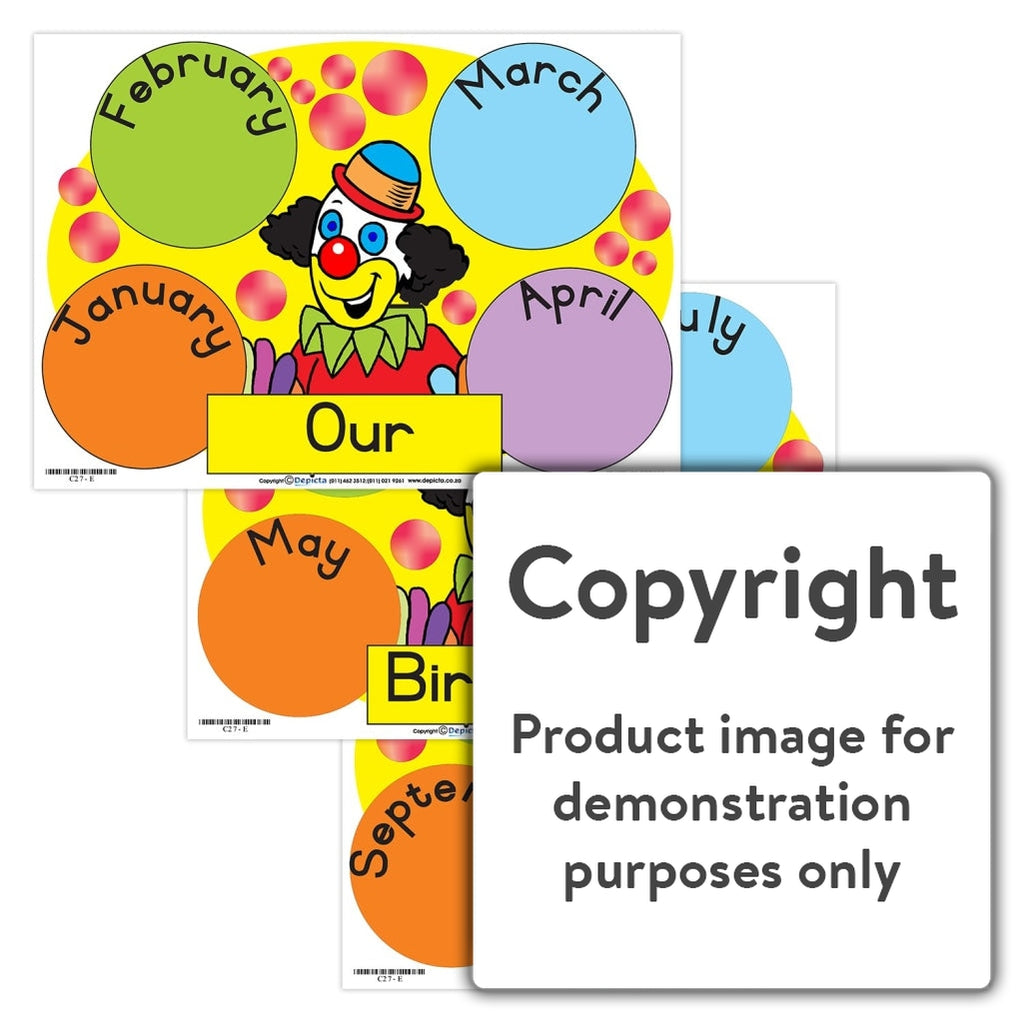 Our Birthday Chart (Clowns) — Depicta